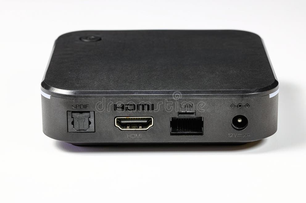 Multiple Ports or Connectors LAN, HDMI, SPDIF of Tiny Computer or Multimedia Box or Android Box ...