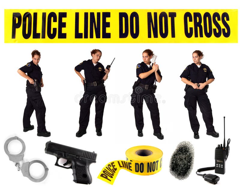Multiple Poses of a Uniformed Police Officer Stock Photo - Image of ...