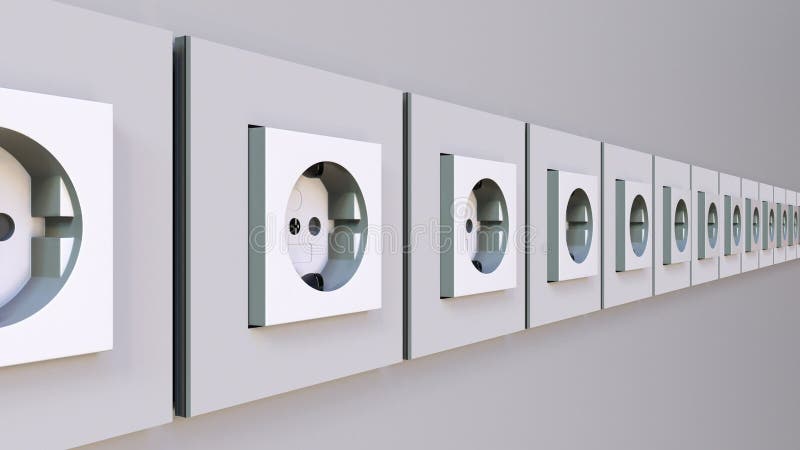 Multiple power outlets stock video. Video of seamless - 140245671