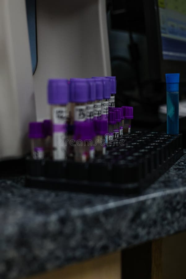 Clinical Laboratory Blood Tubes Purple Stock Photos - Free & Royalty ...