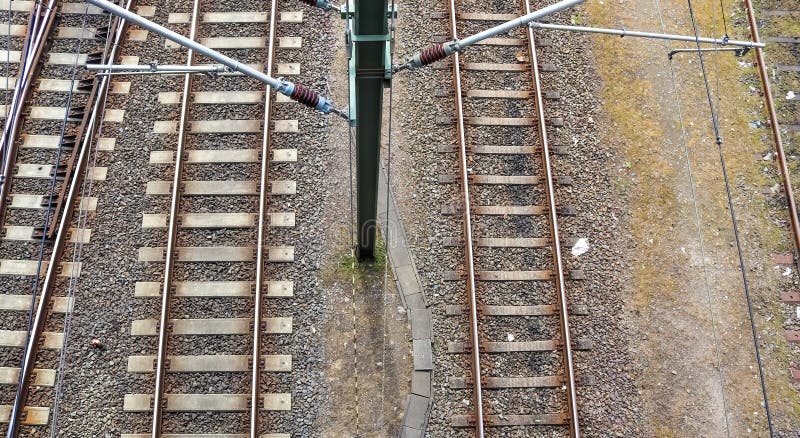 Multiple Railroad Tracks with Junctions at a Railway Station in a ...