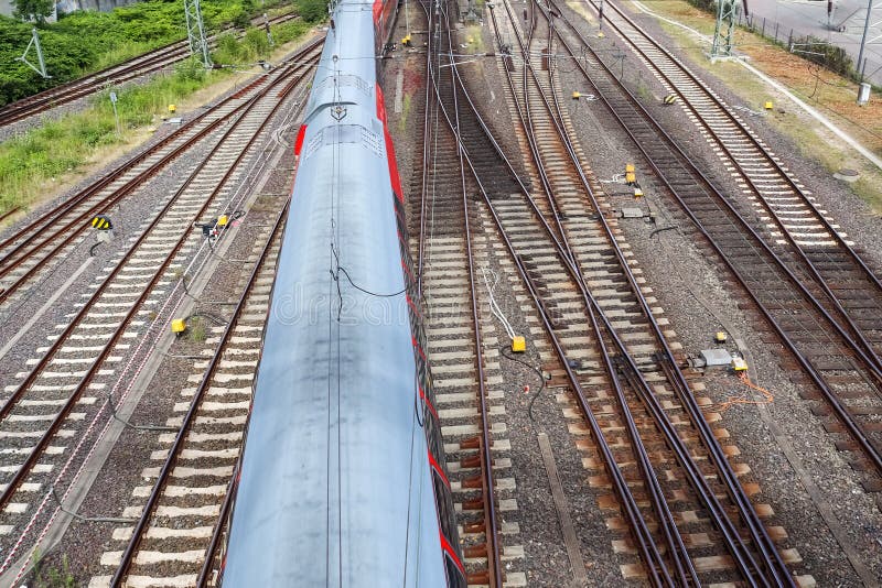 Multiple Railroad Tracks with Junctions at a Railway Station in a ...