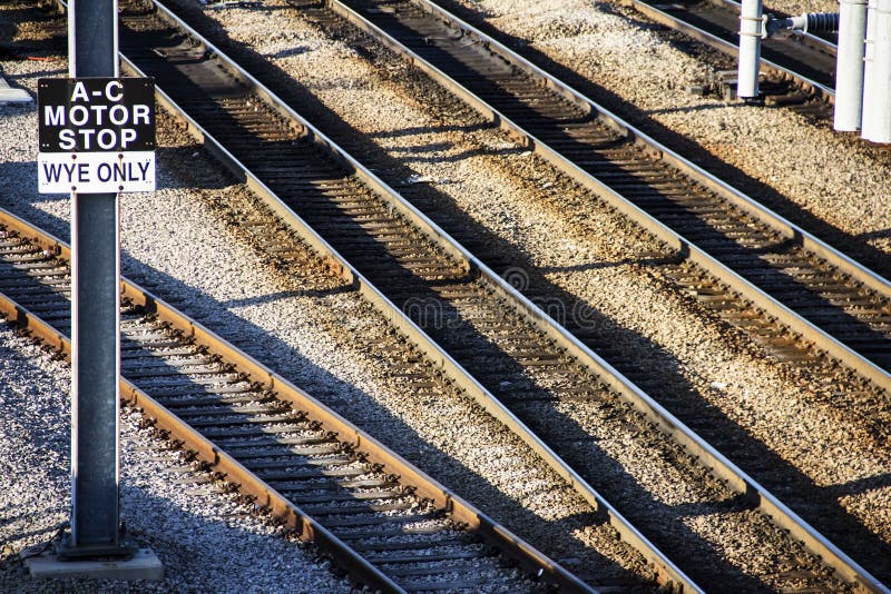 Multiple railroad tracks stock photo. Image of rail, perspective - 97487808