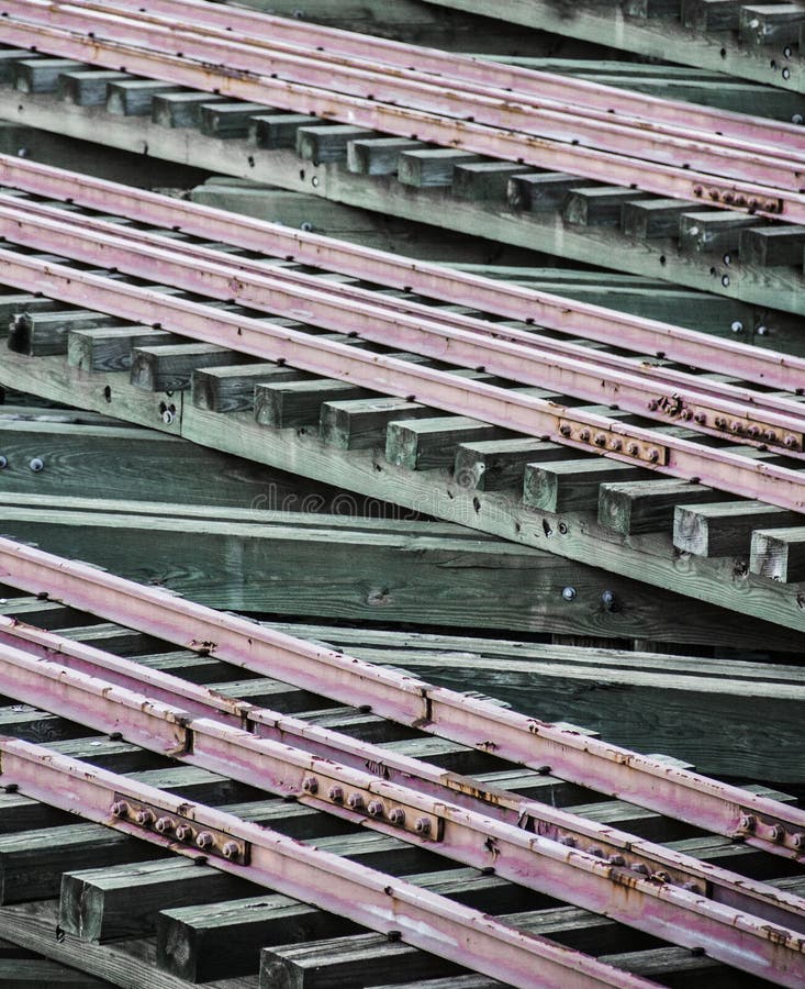 Multiple railroad tracks stock image. Image of city, transportation ...