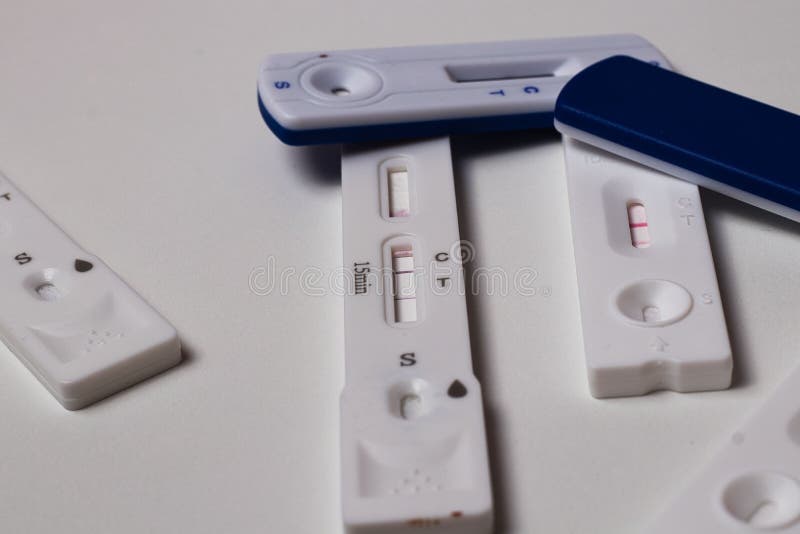 Multiple Rapid Covid Test on the Table Stock Photo - Image of illness ...