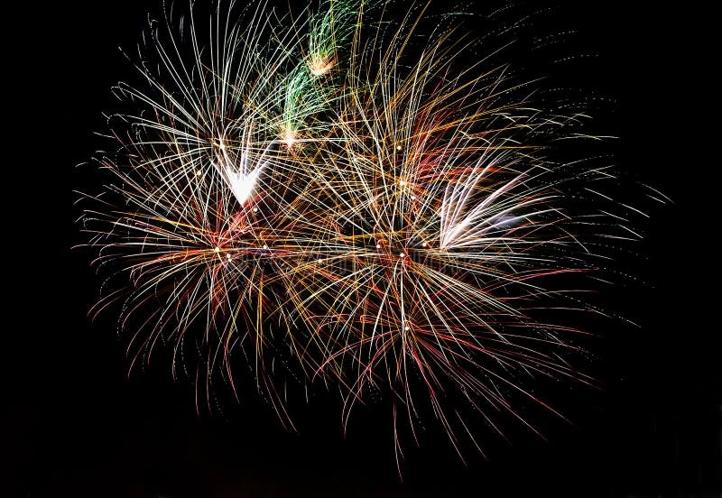 Multiple real fireworks stock image. Image of disneyland - 12040335