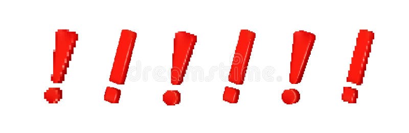 Multiple Red Exclamation Marks in Graphic Design Element with Bright ...