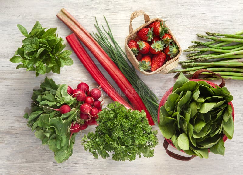 Spring Harvest Still Life stock image. Image of asparagus - 354885417
