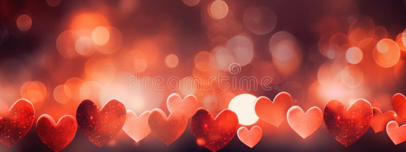 Multiple Red Hearts of Various Sizes with a Bokeh Effect. AI Generated ...