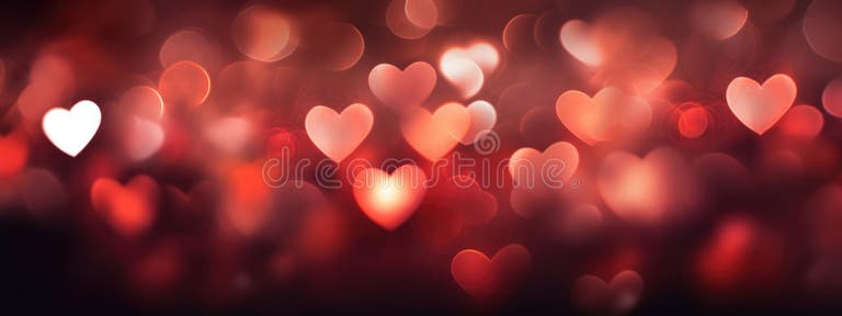 Multiple Red Hearts of Various Sizes with a Bokeh Effect. AI Generated ...
