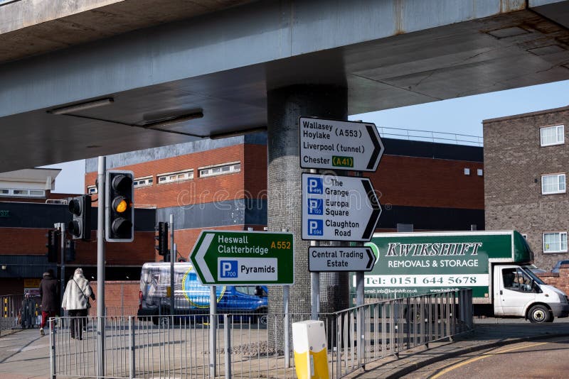 Multiple Road Traffic Signs Seen Located at the Beginning of Major Road ...