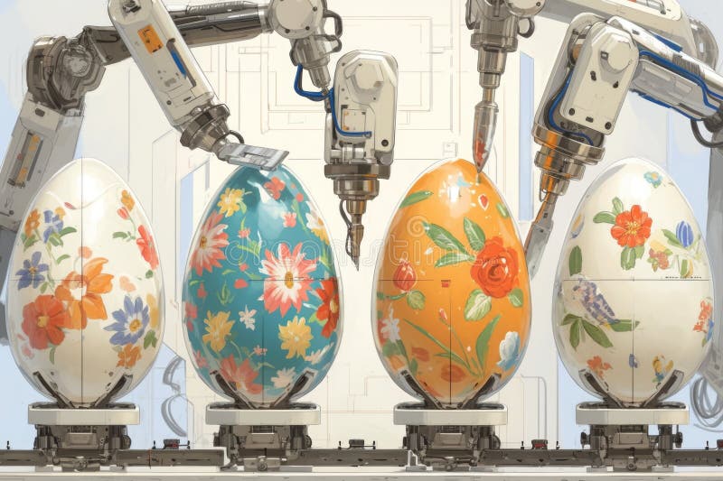 Multiple Robotic Arms in an Airy Factory Setting Precision-decorate ...