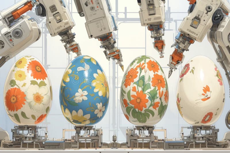 Multiple Robotic Arms in an Airy Factory Setting Precision-decorate ...