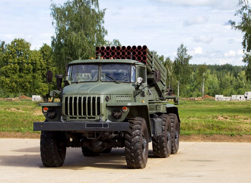 Multiple rocket launcher stock photo. Image of machine - 42589186
