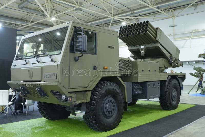 Multiple Rocket Launcher System Excalibur Presented during Exhibition ...
