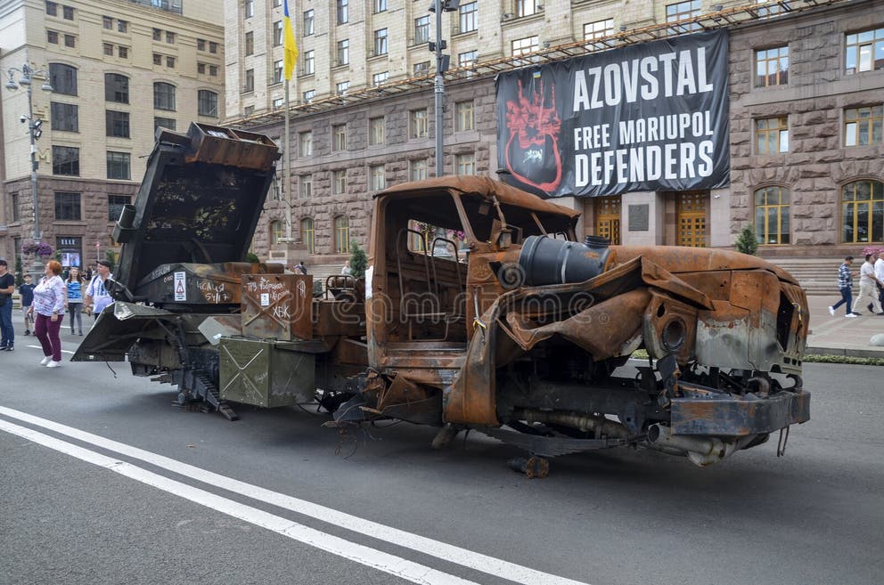 Multiple Rocket Launcher System Grad Was Burned Down by the Armed ...