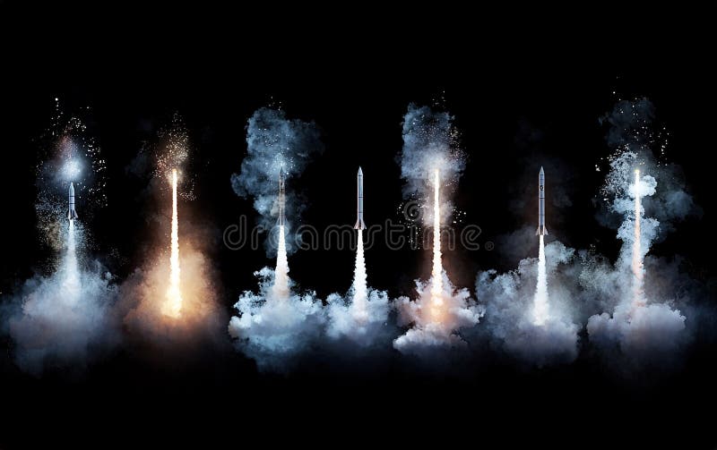 Multiple Rocket Launches Stock Photos - Free & Royalty-Free Stock ...