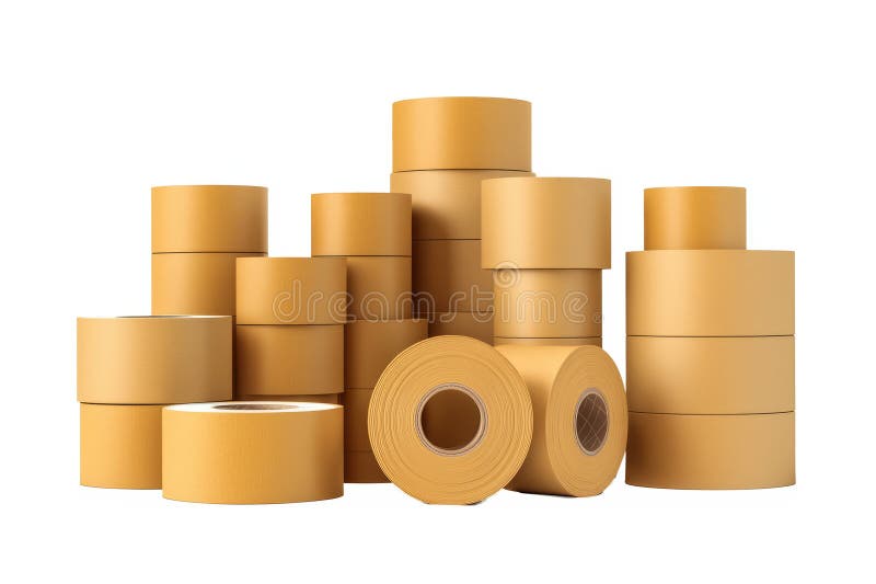 Multiple Rolls Craft Paper Tape Stacked Different Sizes Clean Studio ...