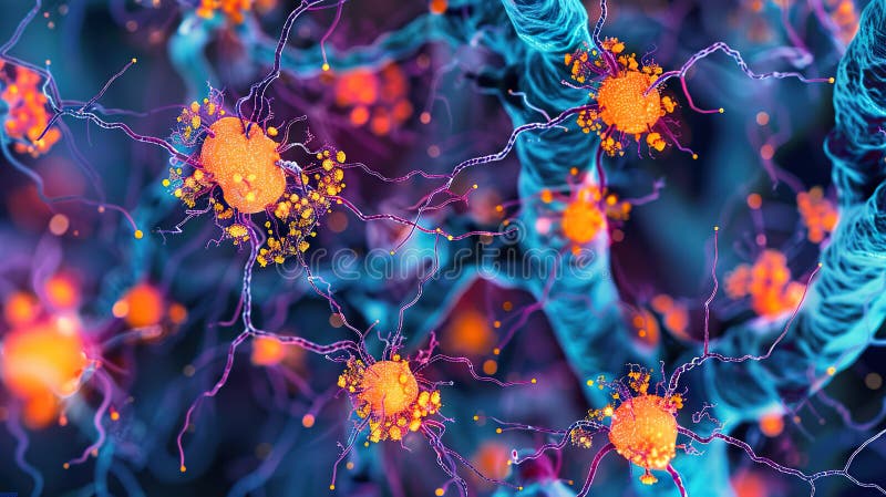 Multiple Sclerosis-Affected Neurons Stock Illustration - Illustration ...