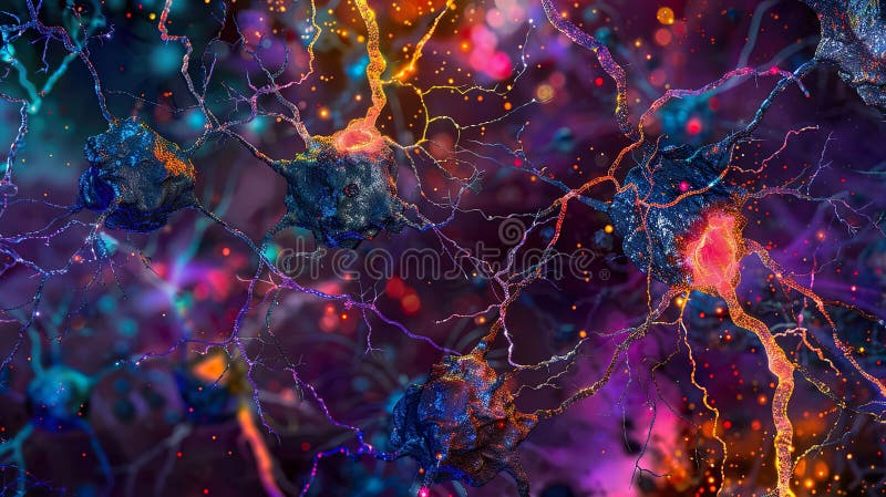 Multiple Sclerosis Affected Neurons Stock Illustration - Illustration ...
