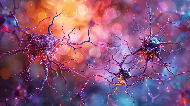 Multiple Sclerosis Affected Neurons Stock Illustration - Illustration ...