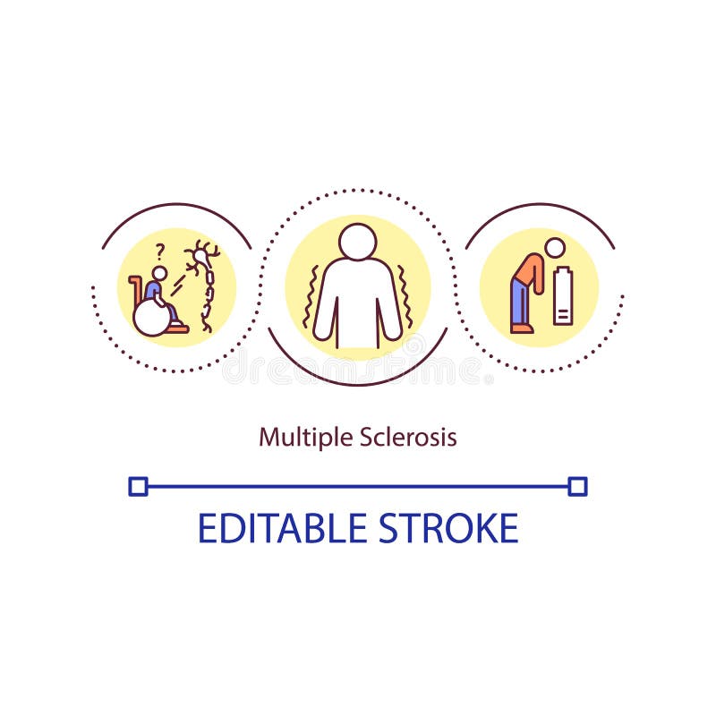 Multiple Sclerosis Concept Icon Stock Vector - Illustration of isolated ...