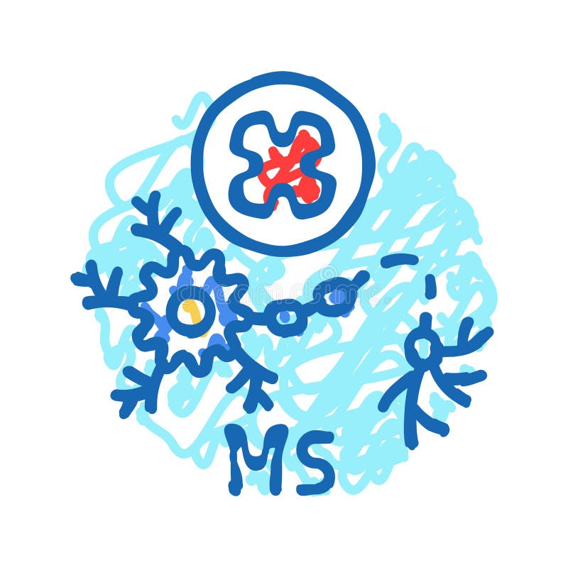 Multiple Sclerosis Disease Icon Doodle Illustration Stock Illustration ...