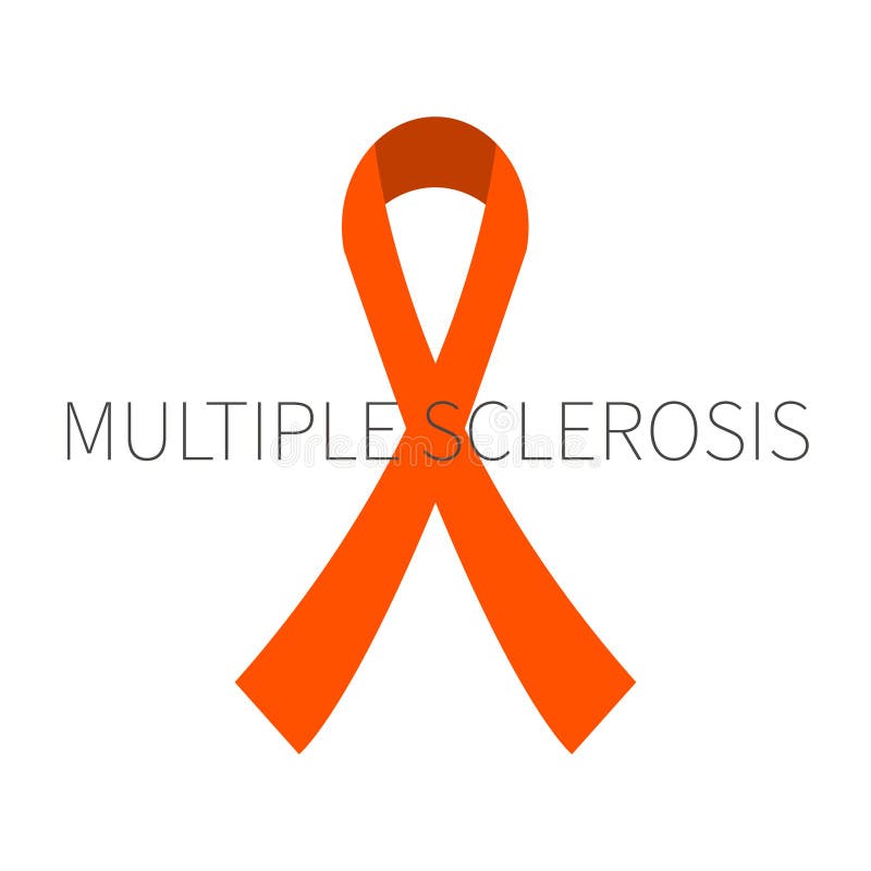 Multiple sclerosis ribbon stock vector. Illustration of isolated ...