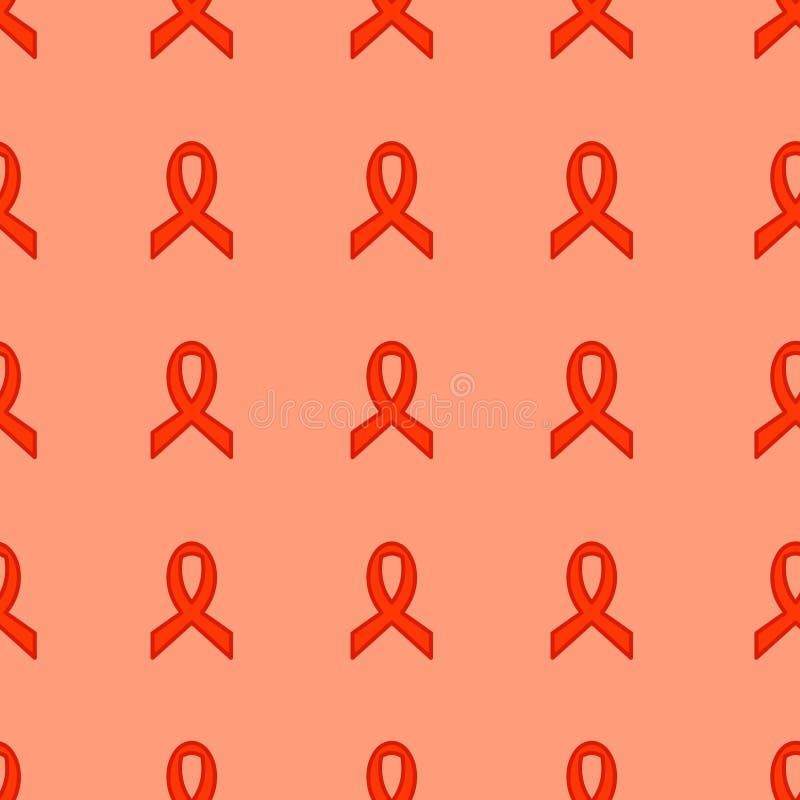 Multiple Sclerosis Seamless Pattern Poster with an Orange Ribbon Stock ...