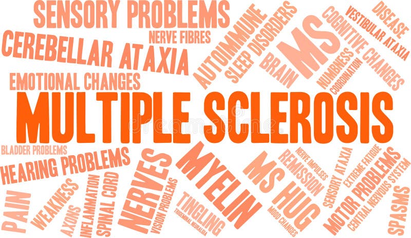 Multiple Sclerosis Word Cloud Stock Vector - Illustration of nerves ...