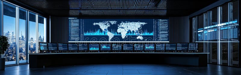 Multiple Screens and Data Visualizations in a Cyberspace Command Center ...