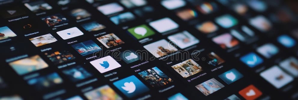 Multiple Screens Display Various Social Media Applications ...