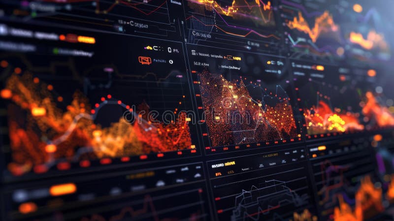 Dynamic Data Visualization Showcasing Market Trends and Analytics on a ...