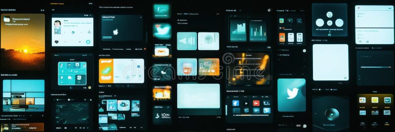Multiple Screens Show Diverse Social Media Interfaces, Highlighting ...