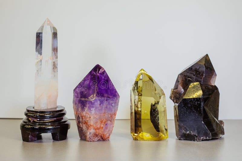 Multiple Semi Precious Gemstones Fluorite, Quartz, Smoky Quartz, Rose ...