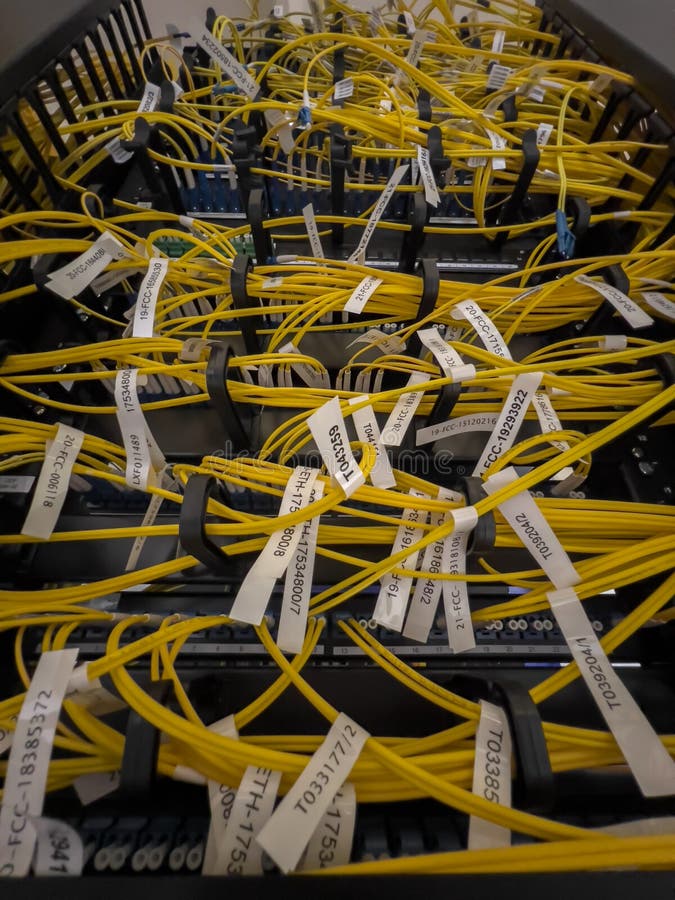 Multiple Server Rack Cables, Cloud Storage, Indicators of Different ...