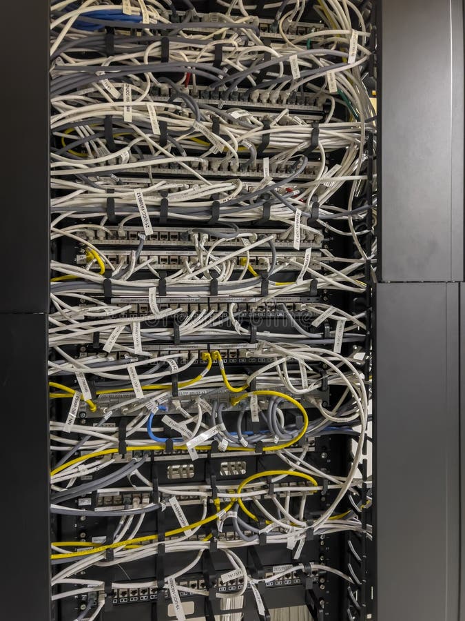 Multiple Server Rack Cables, Cloud Storage, Indicators of Different ...
