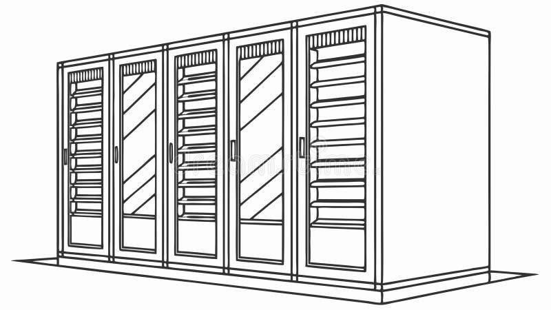 Multiple Server Racks, Data Center Infrastructure, Vector Design ...