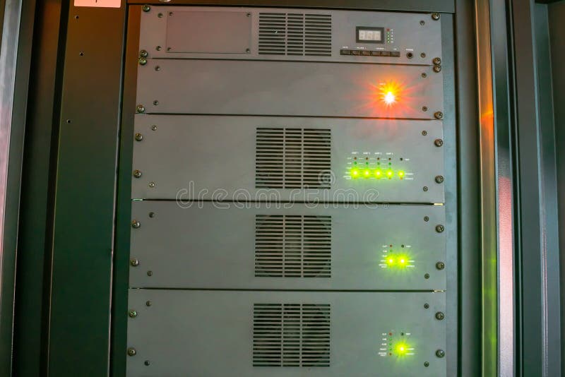 Multiple Servers Installed in the Rack in the Control Room Stock Image ...