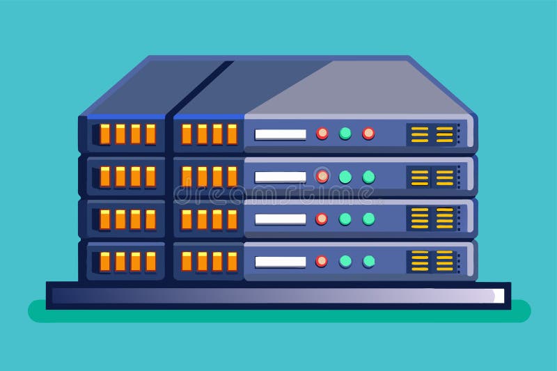 Multiple Servers Stacked on Top of Each Other in a Data Center Setting ...