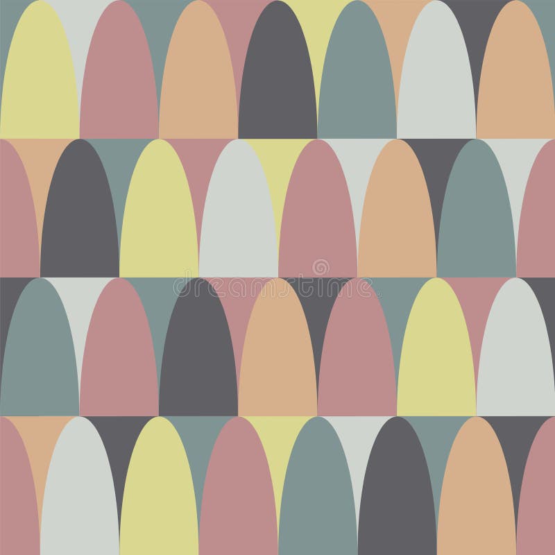 Multiple Shapes in Pale Pastel Colours in Rows in Multi Coloured ...