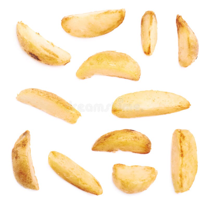 Set of Single French Fries Isolated Stock Photo - Image of potato ...