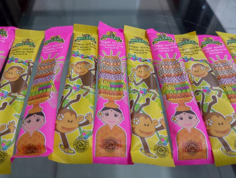 GULAKU Sugar Stick Packets: Indonesian Sweetener Product Editorial Photo - Image of packet ...