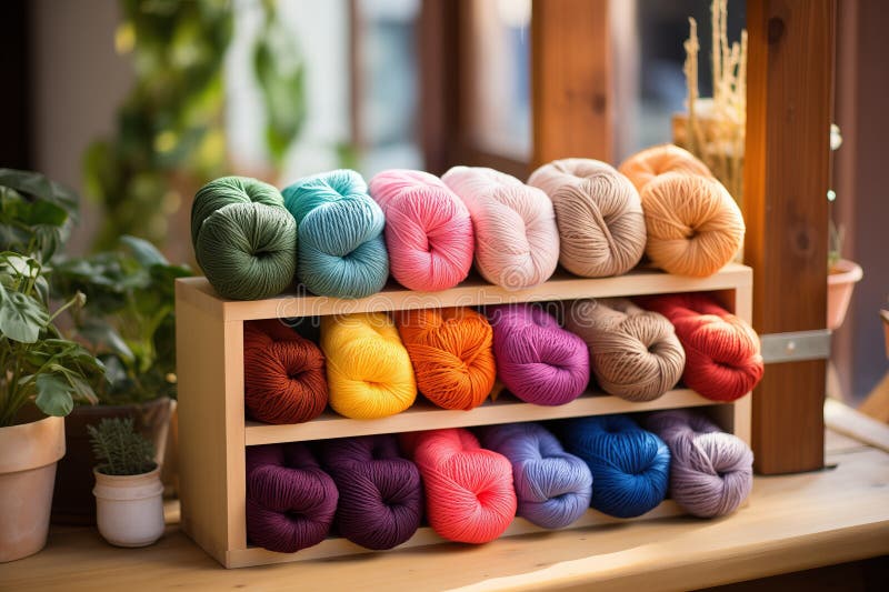 Stack of yarn skeins stock illustration. Illustration of pile - 310843787