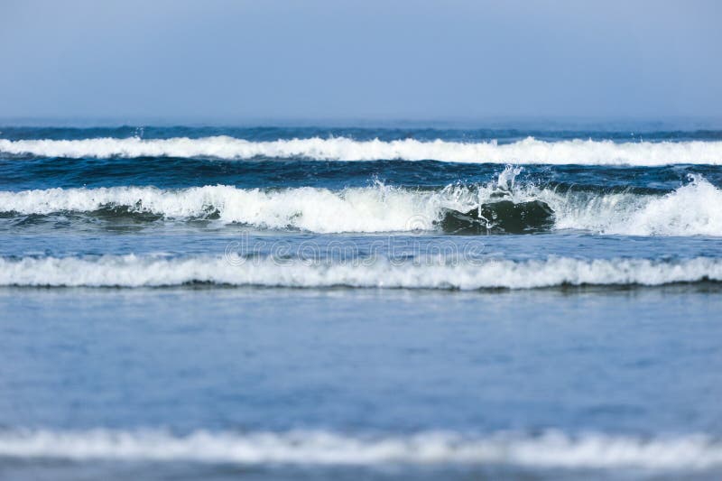 Multiple Small Waves Break Near Shore Stock Photo - Image of pacific ...