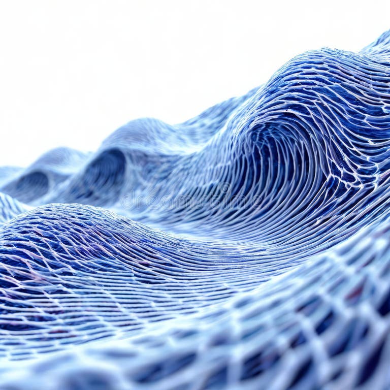 Multiple Small Waves Interweaving and Intersecting Creating a O Stock ...