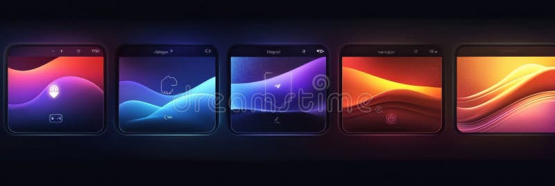 Visual Representation of Modern Smartphone Interface Designs Showcasing ...