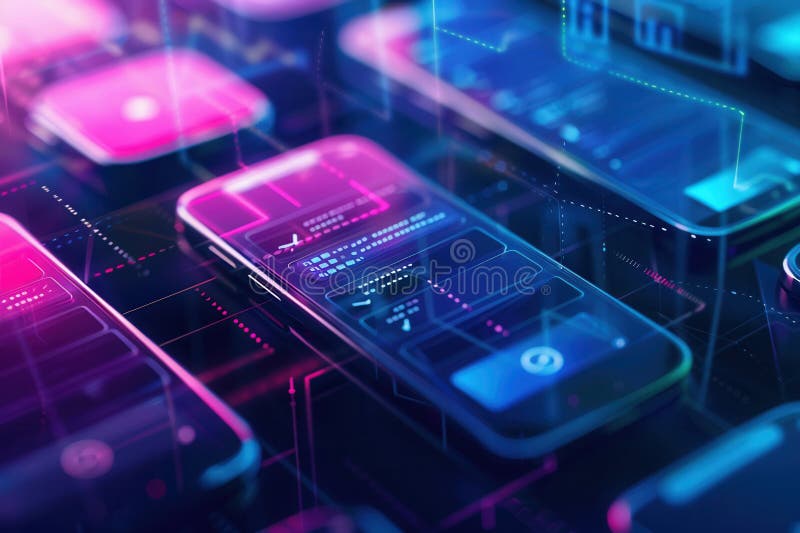 Multiple Smartphone Screens Showcase Lively Stories and Short Videos ...