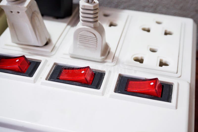 Multiple Socket with Connected Plugs Stock Image - Image of dangerous ... Multiple Socket with Connected Plugs Stock Image - Image of dangerous ...