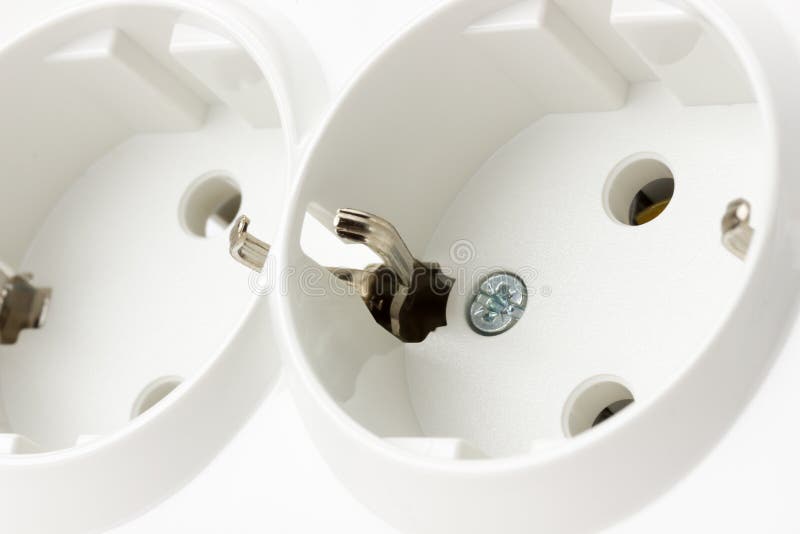 Multiple Socket Isolated on the White Background Stock Photo - Image of ...